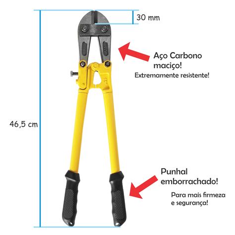 Alicate Tesoura Corta Vergalhão 18 Polegadas Profissional Fertak