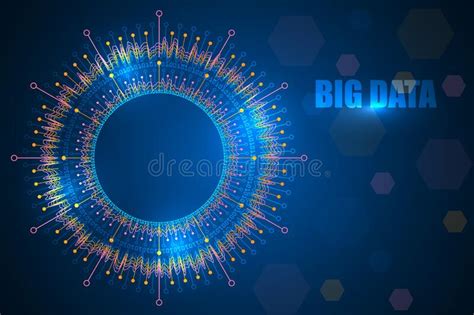 Big Data Visualization With Light Binary Code Background Stock Vector Illustration Of
