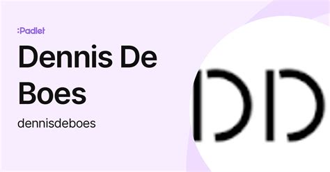 Dennis De Boes Dennisdeboes Profile Padlet