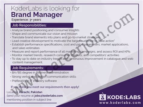 koder labs jobs brand manager