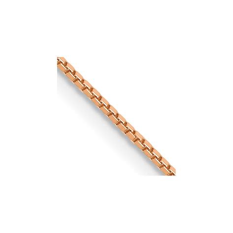 14k Rose Gold 9mm Box Chain 20 Inch Sunshine Jewelers