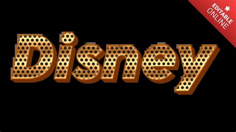 Disney Golden Text Effect Generator