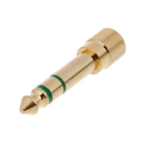 Aurgiarme Brass 6 35mm To 3 5mm Connector For Headphones Adapter 3 5mm Plug