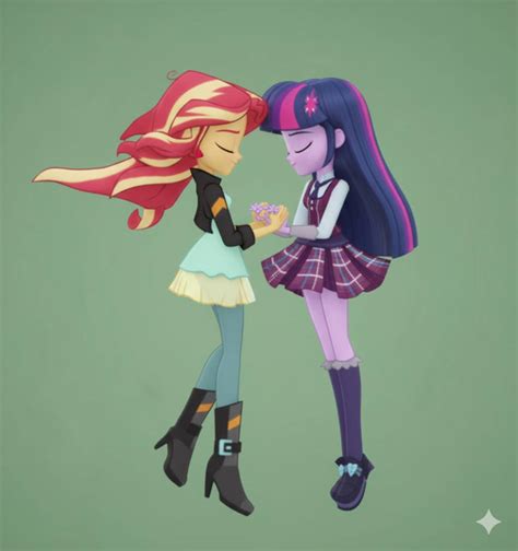 Mlp Eg Sunset Shimmer And Sci Twi In 3dcgi By Princesscreation345
