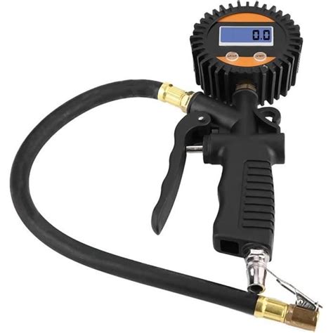 Pistolet À Pression De Pneu Jauge De Gonflage De Pneu Noir Universel 0 100Psi Avec Tuyau De 33