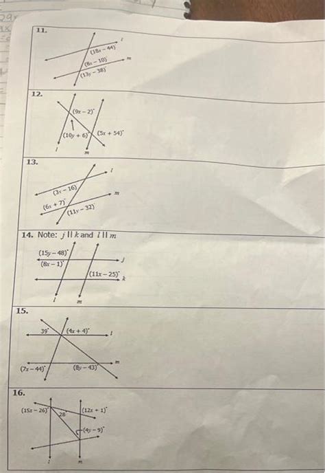 Solved 9 3 Parallel Lines Transversals And Algebra