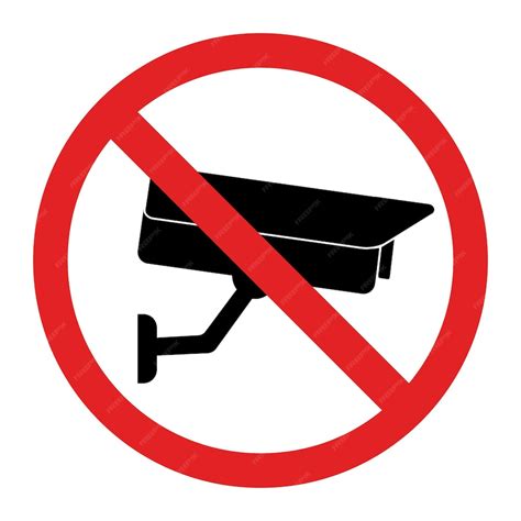 Premium Vector Prohibited Sign Cctv Camera With Crossed Out Red Circle Filming Is Prohibited