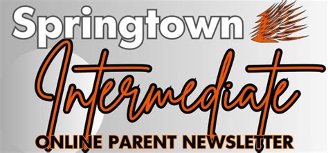 Sis Newsletter Springtown Intermediate School