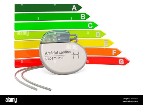 Artificial Cardiac Pacemaker With Energy Efficiency Chart 3d Rendering
