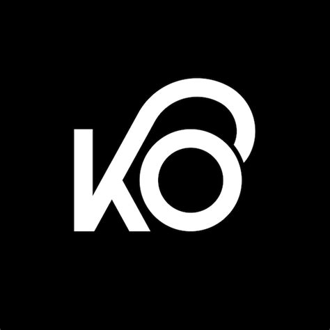 Premium Vector Ko Letter Logo Design On Black Background Ko Creative