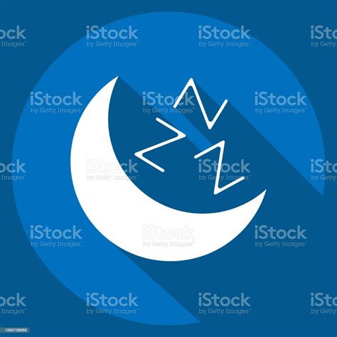 아이콘 수면 기분 에어컨 기호와 관련이 있습니다 긴 그림자 스타일 심플한 디자인 편집 가능 간단한 그림 Mental Wellbeing에 대한 스톡 벡터 아트 및 기타 이미지