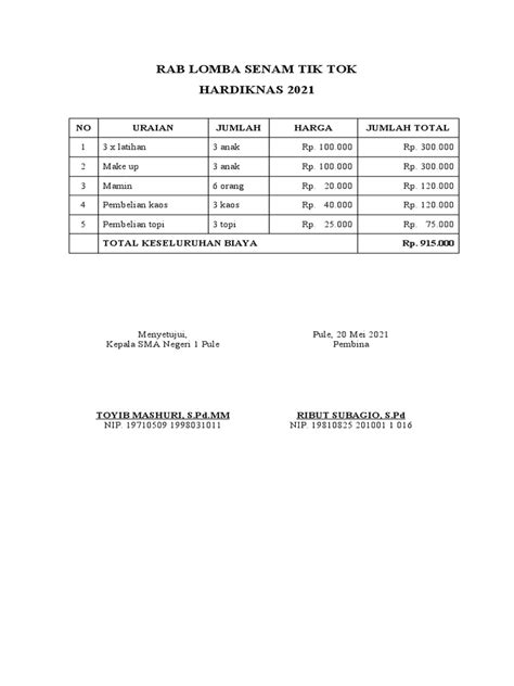 Rab Lomba Senam Tik Tok Pdf
