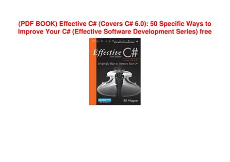 PPT PDF BOOK Effective C Covers C 6 0 50 Specific Ways To