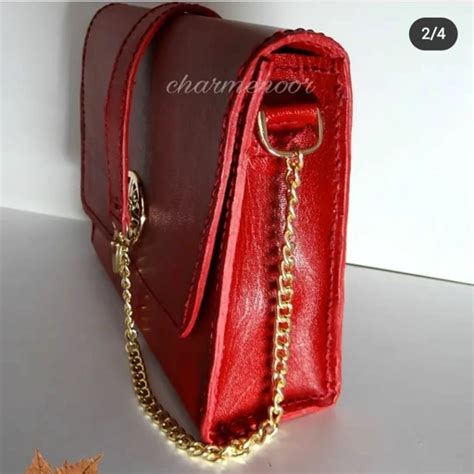 خرید و قیمت کیف مجلسی زنانه چرم طبیعی بزی دستدوز از غرفه چرم نور