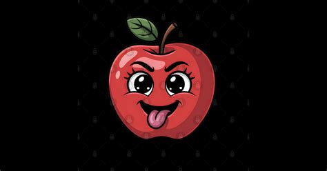 Silly Apple Face Meme Tongue Out Gen Z Brainrot Shirt Silly Apple
