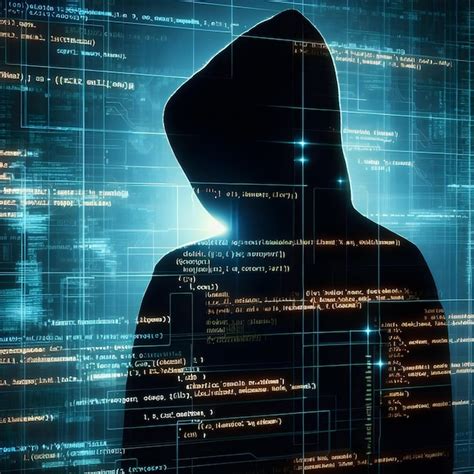 Premium Photo Shadow Hacker Concept As Silhouette Against A Backdrop