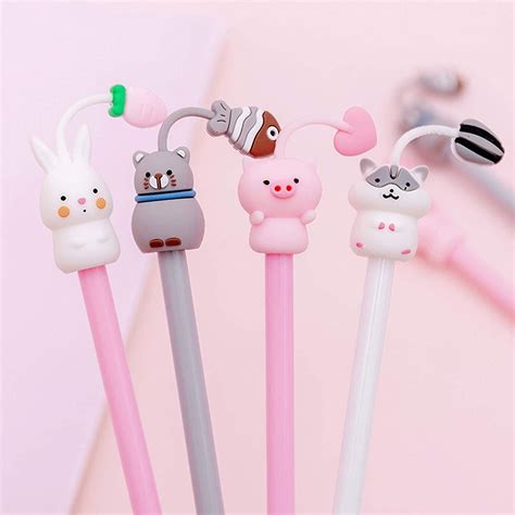 Cute Easter Day Rabbit Gel Ink Pens Fun Pens Roller Ball Fine Point 0 5 Mm Pens Black Gel Ink