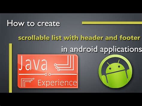 Scrollable ListView With Header Footer In Android YouTube