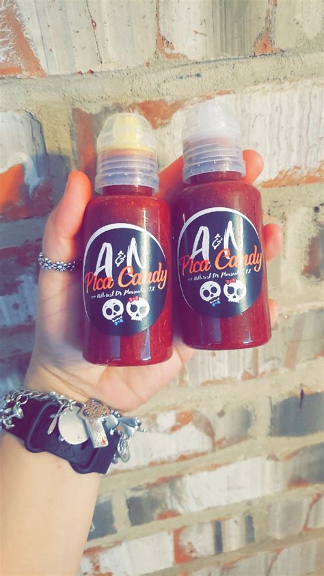 A And ‼️🚨new Chamoy Bottle🚨‼️ We Will Be Adding Our Small Chamoy Tubes Super Cute And Easy To