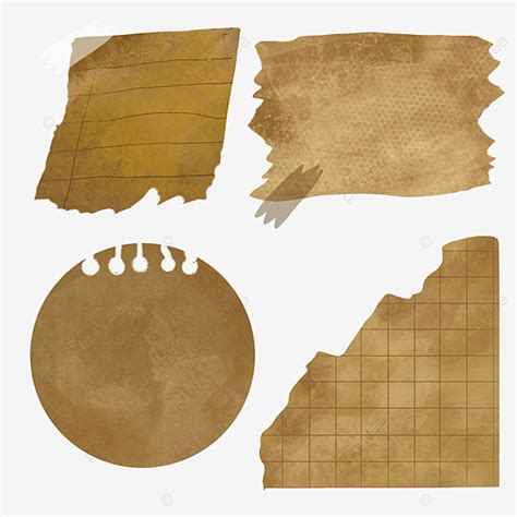 Vintage Scrap Paper PNG Picture Hand Drawing Ripped Vintage Paper For