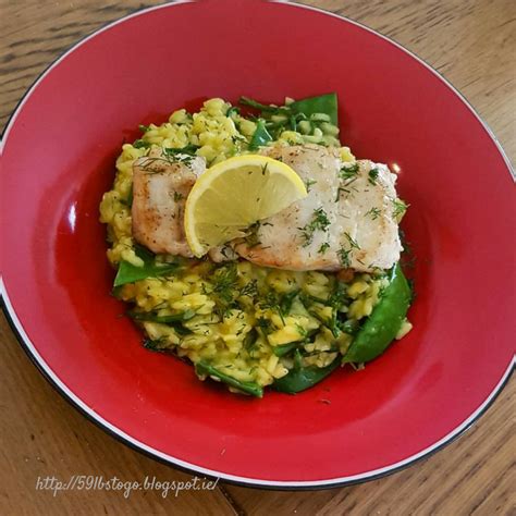 59 Pounds To Go Pan Fried Hake With Samphire Risotto