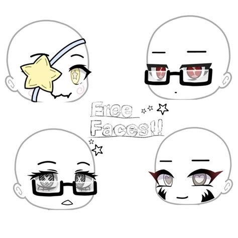 Free Gacha Life Faces Game Character Design Cute Giphy Stickers