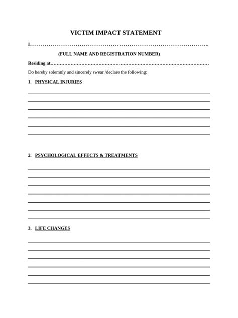 Victim Impact Statement 2 Pdf Practice Of Law Cultural Conventions