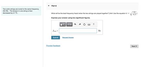 solved part atwo violin strings are tuned to the same