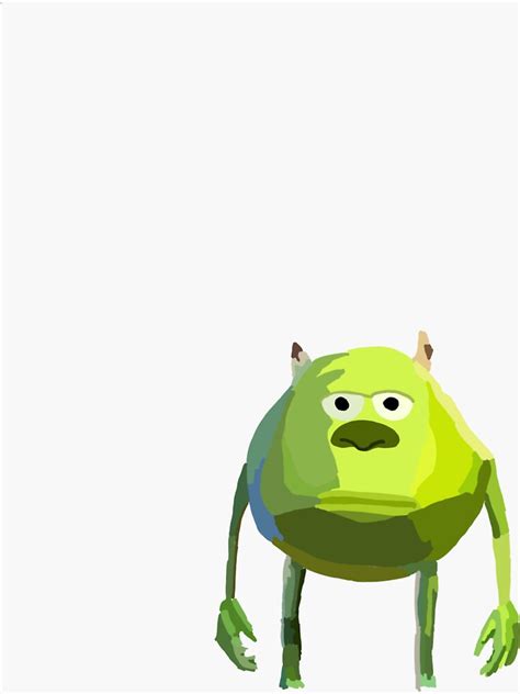 Mike Wazowski Sticker For Sale By Stick Motion Redbubble