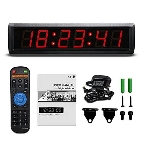 Ganxin Led Countdown Clock Up Digital Timer 12 24 Hourtime Clock Stopwatch Led Wall Clock With