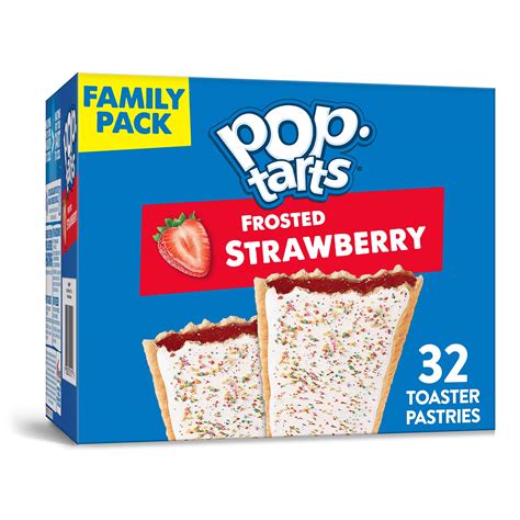 Pop Tarts Breakfast Toaster Pastries Frosted Strawberry Proudly Baked