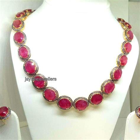 Real Ruby Necklace Etsy