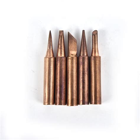 5pcs Pure Copper 900M T Soldering Iron Tip Lead Free Solder Tips