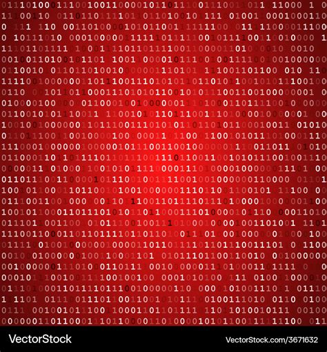 Red Binary Code Background