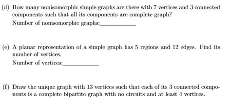 Solvedhow Many Nonisomorphic Simple Graphs Are There With Vertices And