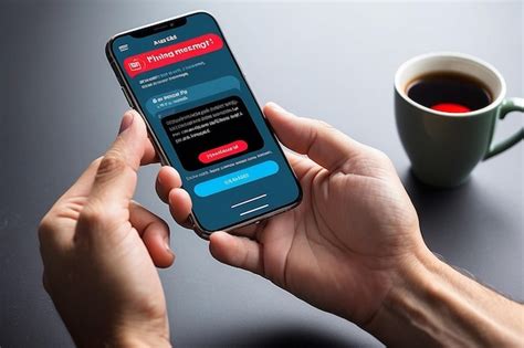 Premium Photo Fake Text Message Sms Scam Or Phishing Concept Man