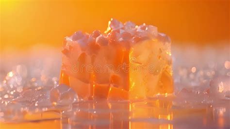 Close Up Of Ice Cubes On Table Stock Video Video Of Macro Cool