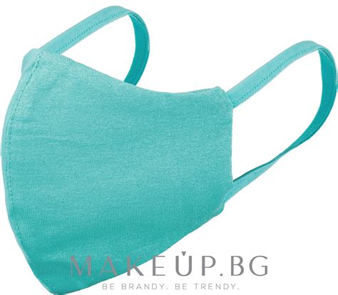 Makeup Предпазна маска за лице от плат вискоза цвят мента Tender Touch Makeup Bg
