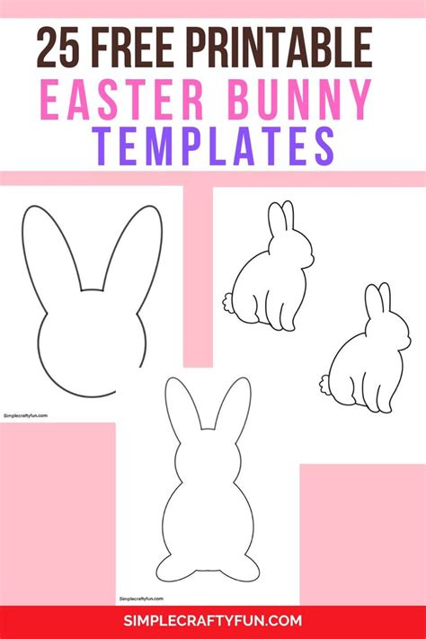 Free Printable Easter Bunny Templates For Crafts Easter Printables