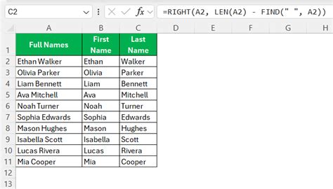 How To Excel Split Separate Last Name In Columns MyExcelOnline