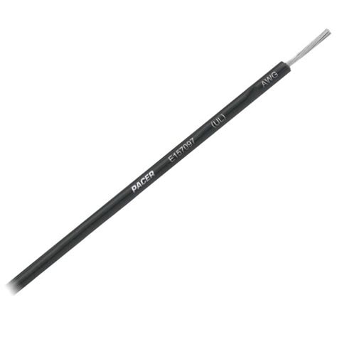 Pacer Black 8 Awg Primary Wire 25 Wul8bk 25