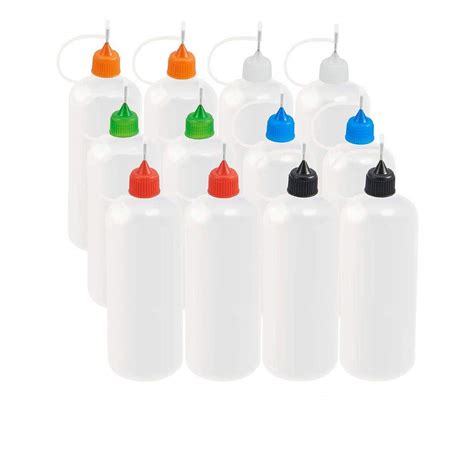 Benecreat 12 Pack 120ml Multi Purpose Diy Precision Tip Applicator Bottles Set With Plastic