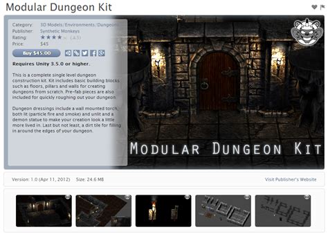 Free Assets For Unity D Engine Modular Dungeon Kit