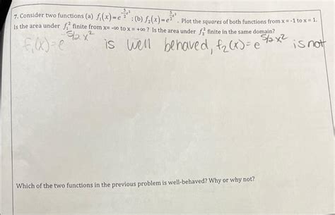 Solved 7 Consider Two Functions A F1xe25x2 B