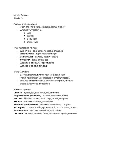 Bio 101 Lecture Notes From Professor Livingstons Biology 101 Class