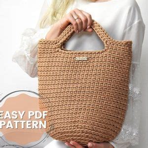 Modello Borsa Tote All Uncinetto Modello PDF Modello Borsa All