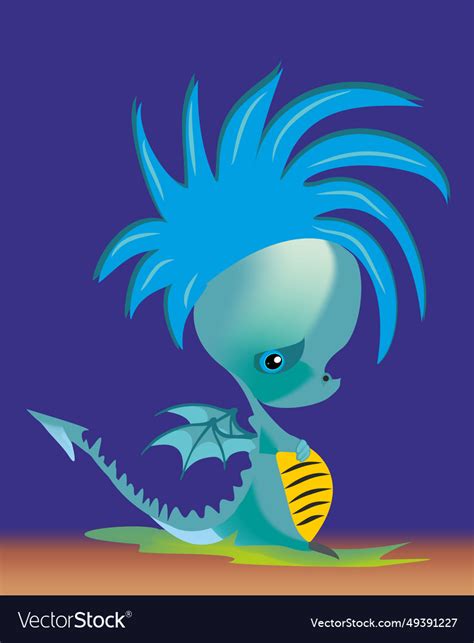 Small Dragon Royalty Free Vector Image Vectorstock