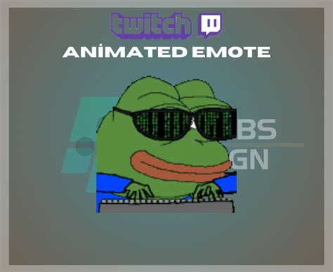Animated Twitch Emote Hacker Frog Emote Cute Emote Pepe Emote Cool