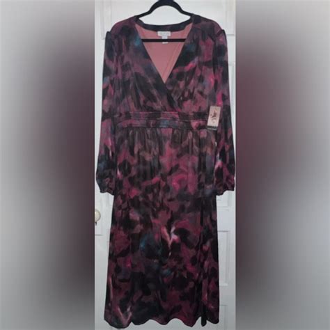 Sofia By Sofia Vergara Dresses Sofia Jeans Sofia Vergara Purple Pink Long Sleeve Dress Nwt
