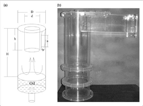 Oil Gas Cyclone Separator A Schematic Structure B Actual